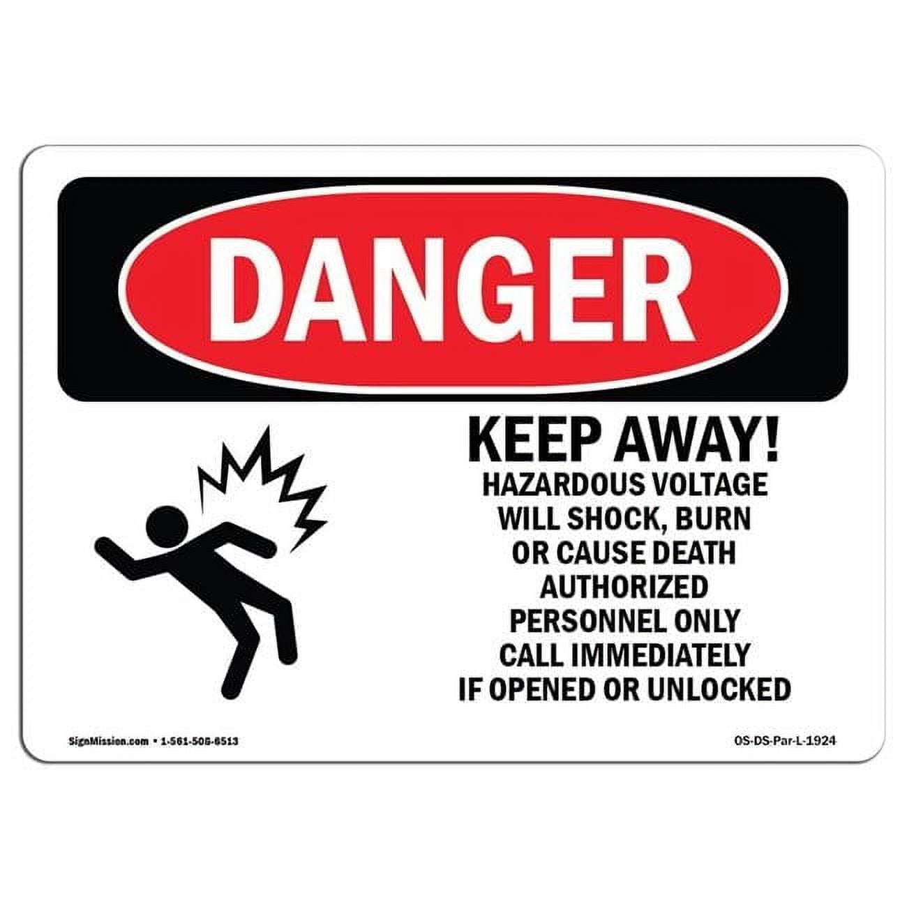 12 x 18 in. OSHA Danger Sign - Keep Away Hazardous - Walmart.com