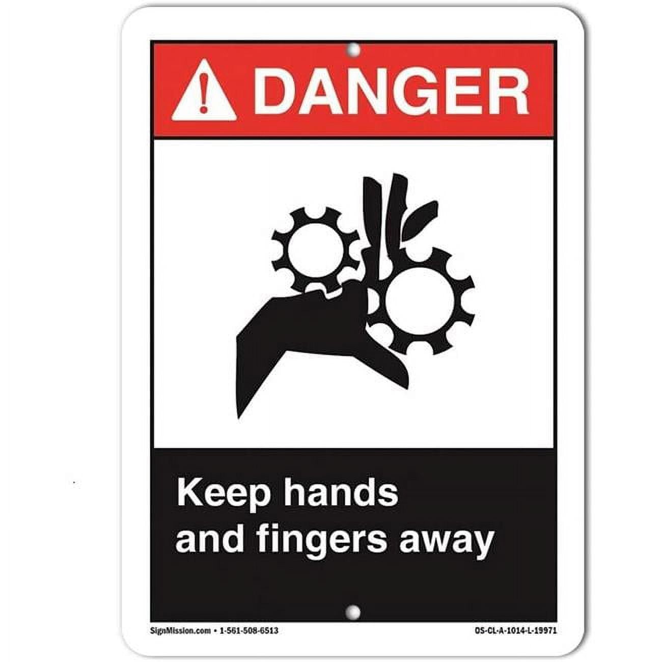 12 x 18 in. OSHA Danger Sign - Keep Hands & Fingers Away - Walmart.com