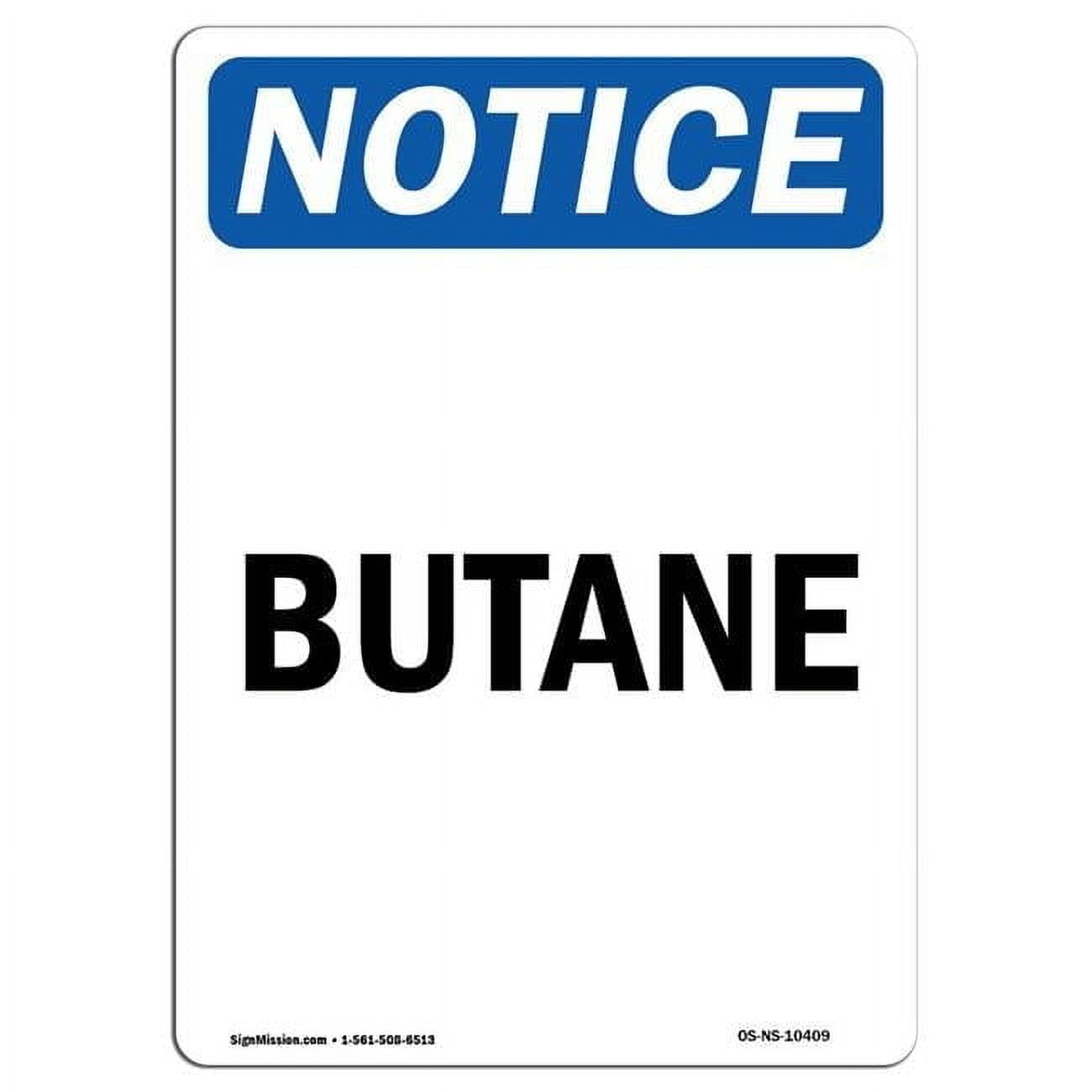 12 x 18 in. OSHA Notice Sign - Butane - Walmart.com
