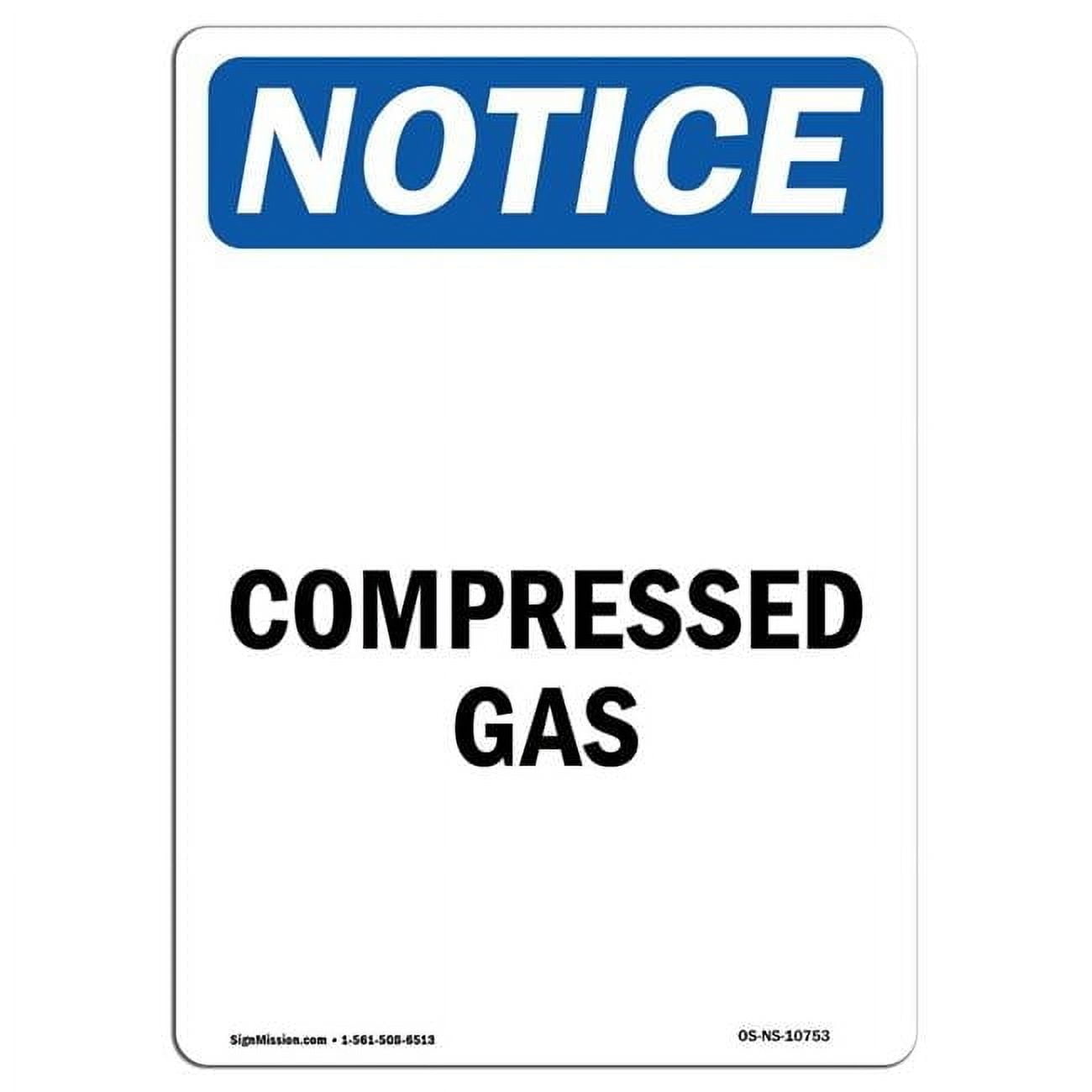 12 x 18 in. OSHA Notice Sign - Compressed Gas - Walmart.com