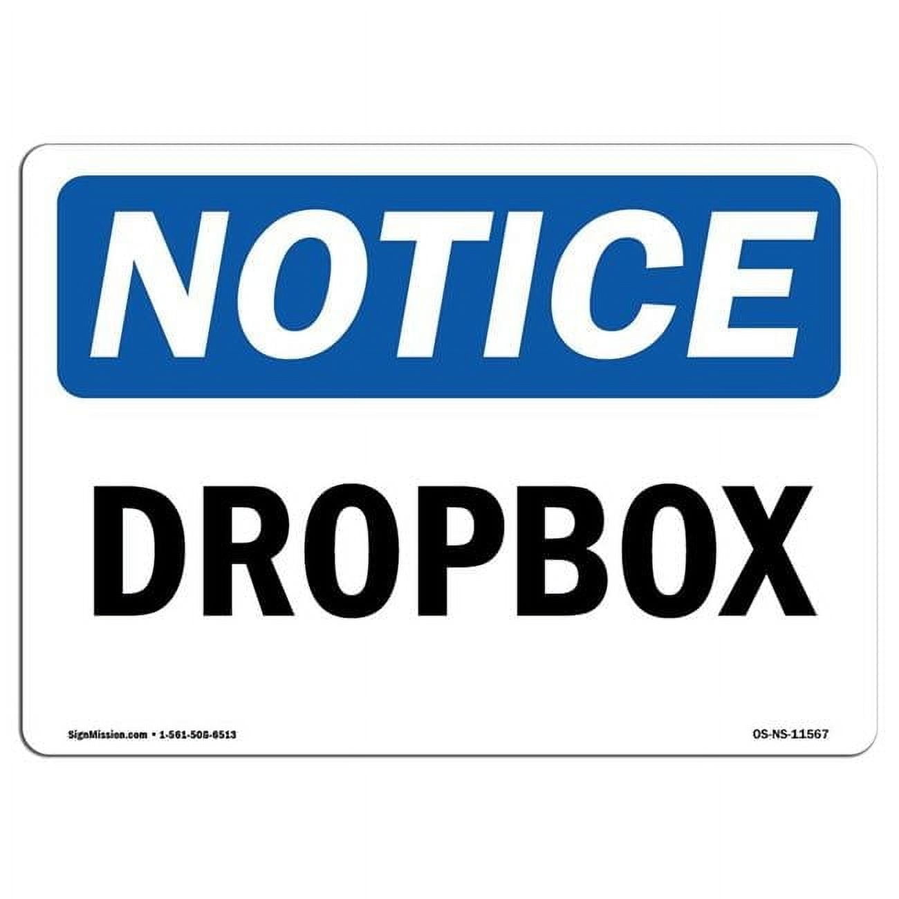 12 x 18 in. OSHA Notice Sign - Dropbox - Walmart.com