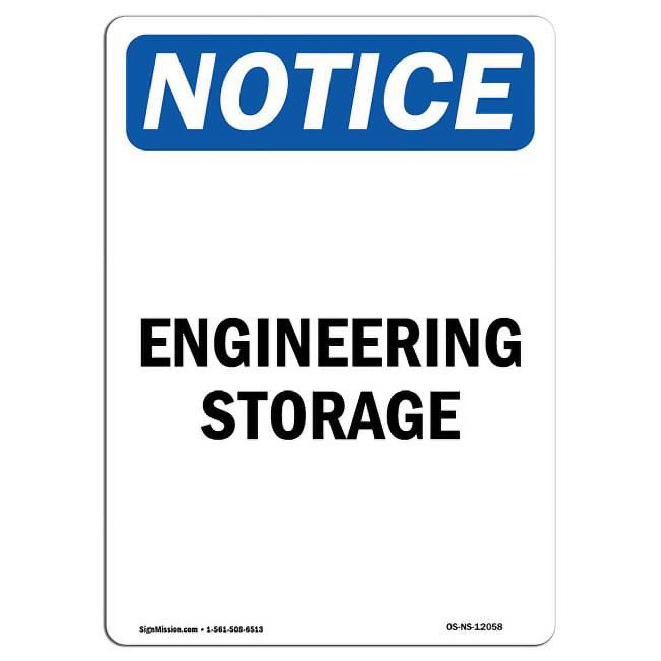12 x 18 in. OSHA Notice Sign - Engineering Storage - Walmart.com
