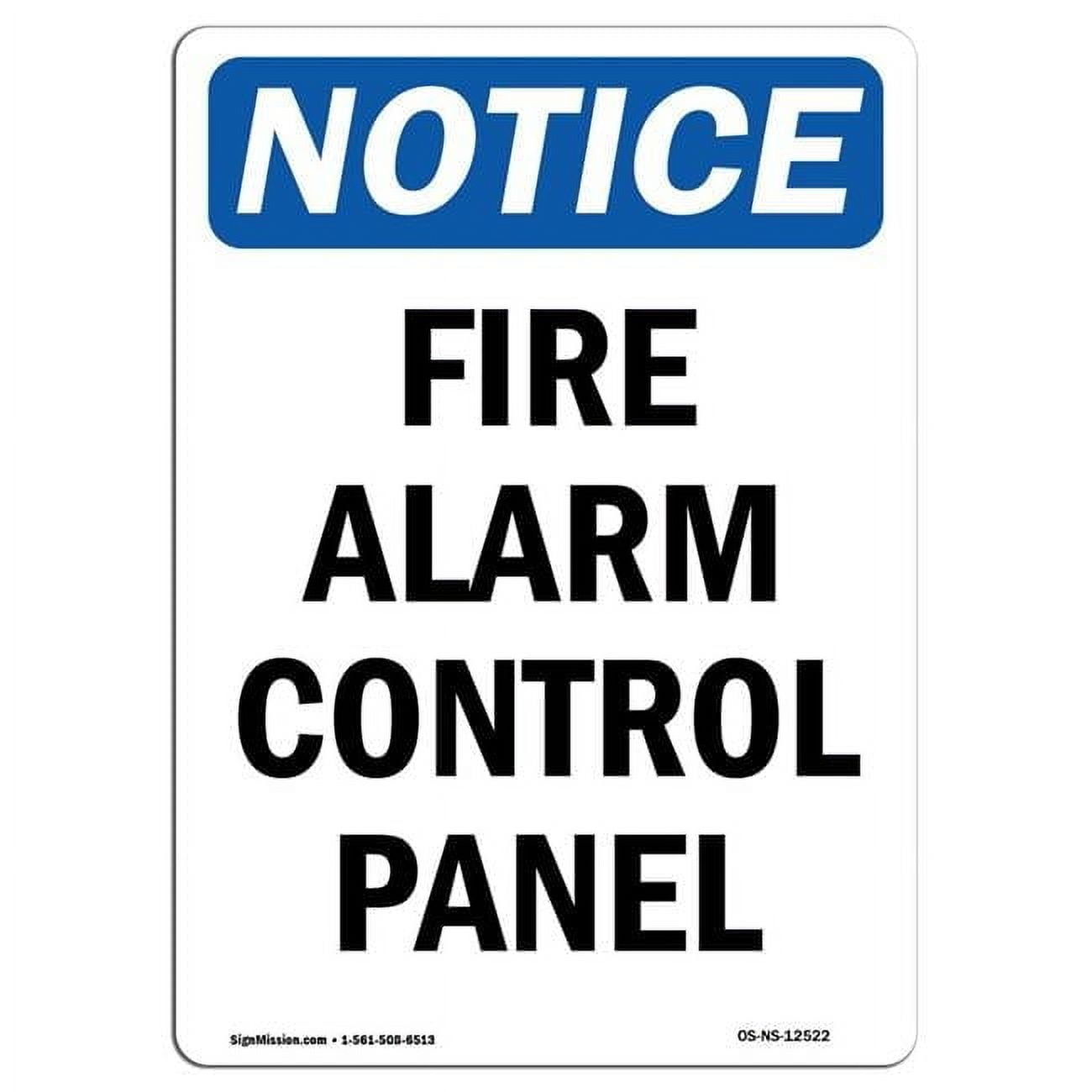 12 x 18 in. OSHA Notice Sign - Fire Alarm Control Panel - Walmart.com
