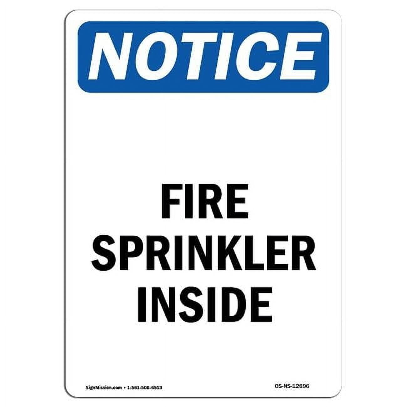 12 x 18 in. OSHA Notice Sign - Fire Standpipe Inside - Walmart.com