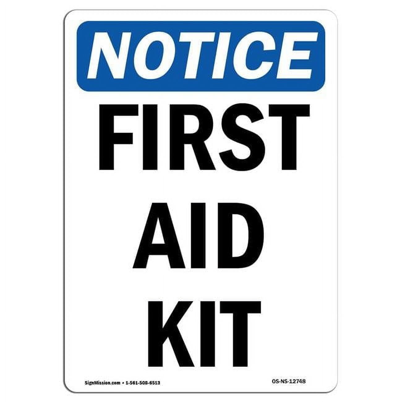 12 x 18 in. OSHA Notice Sign - First Aid Kit - Walmart.com