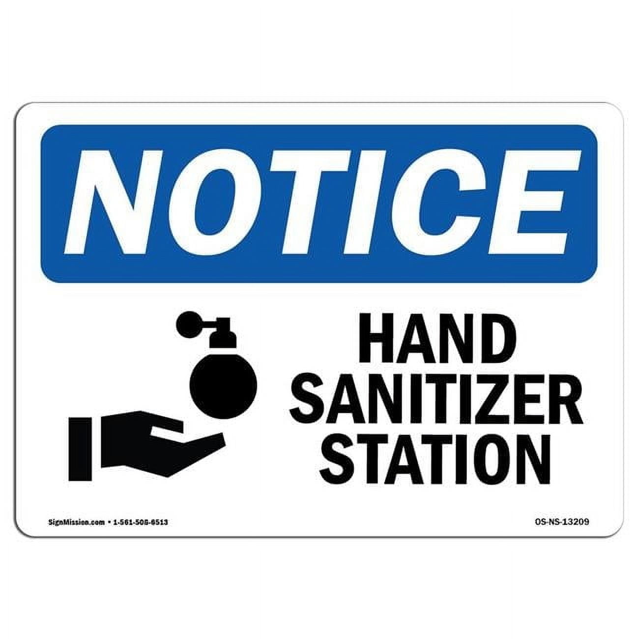 12 x 18 in. OSHA Notice Sign - Hand Sanitizer Station - Walmart.com