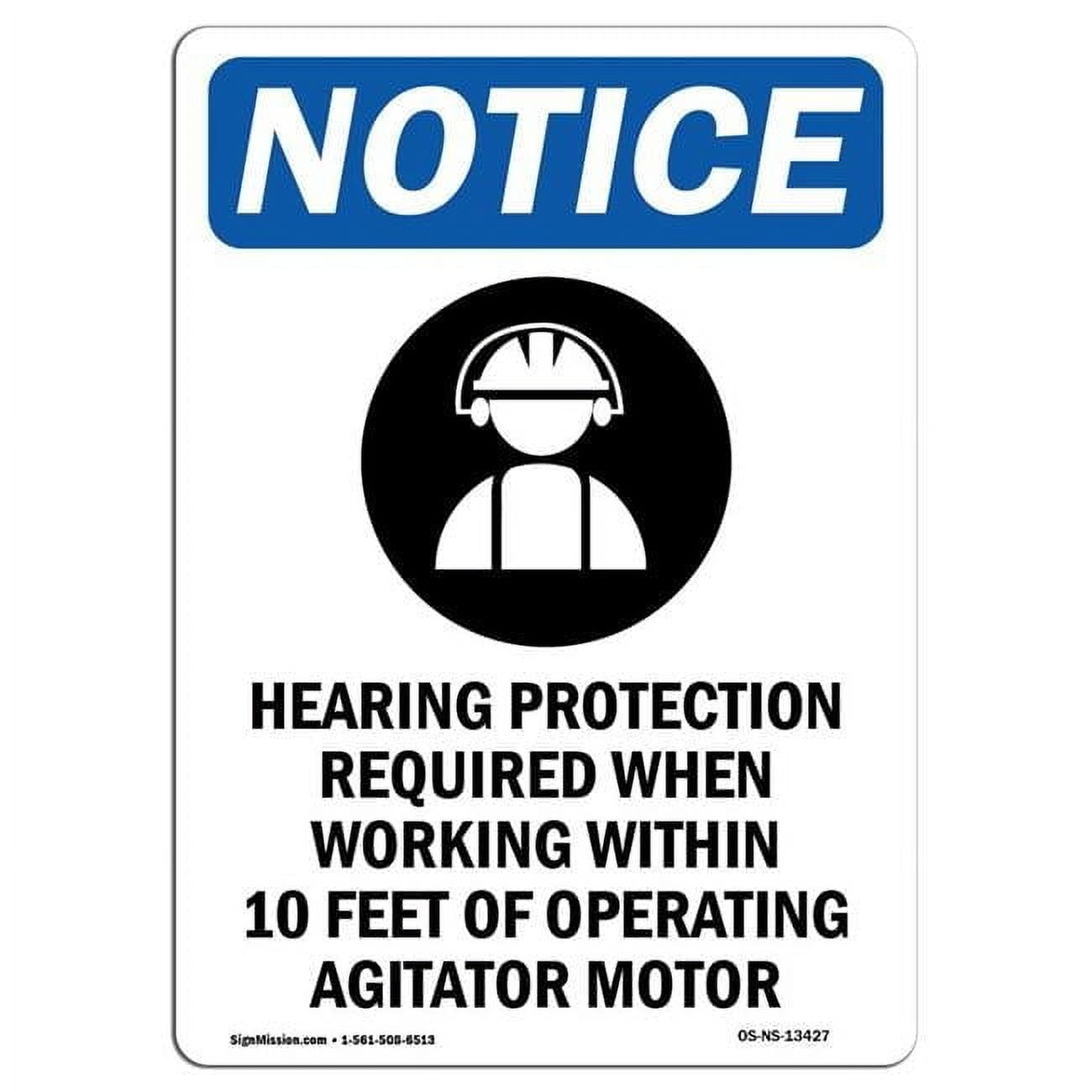 12 x 18 in. OSHA Notice Sign - Hearing Protection - Walmart.com