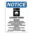 12 x 18 in. OSHA Notice Sign - Laundry Room Rules - Walmart.com