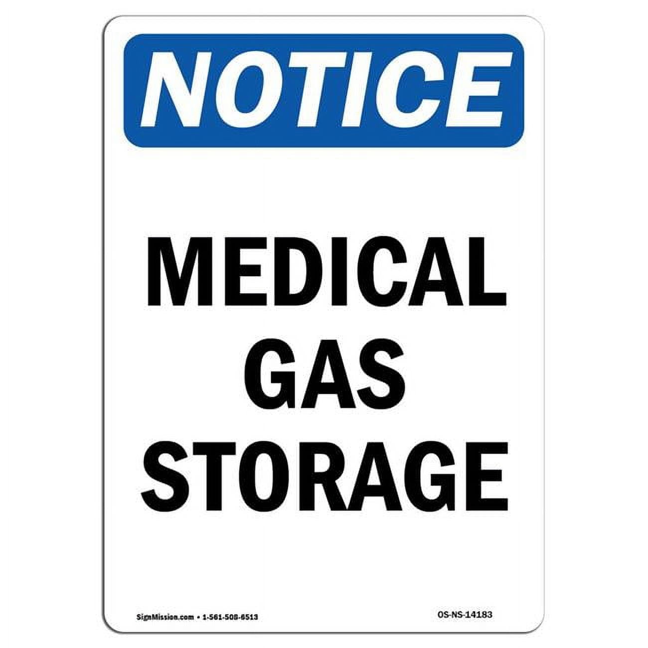 12 x 18 in. OSHA Notice Sign - Medical Gas Storage - Walmart.com