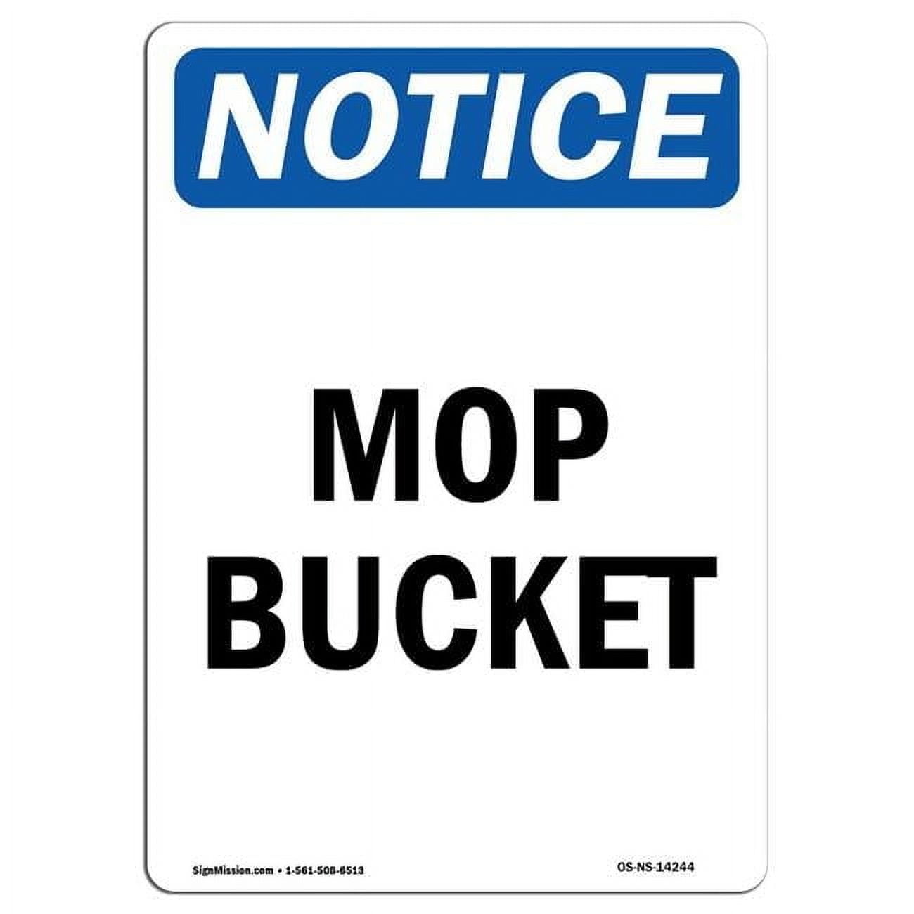 12 x 18 in. OSHA Notice Sign - Mop Bucket - Walmart.com