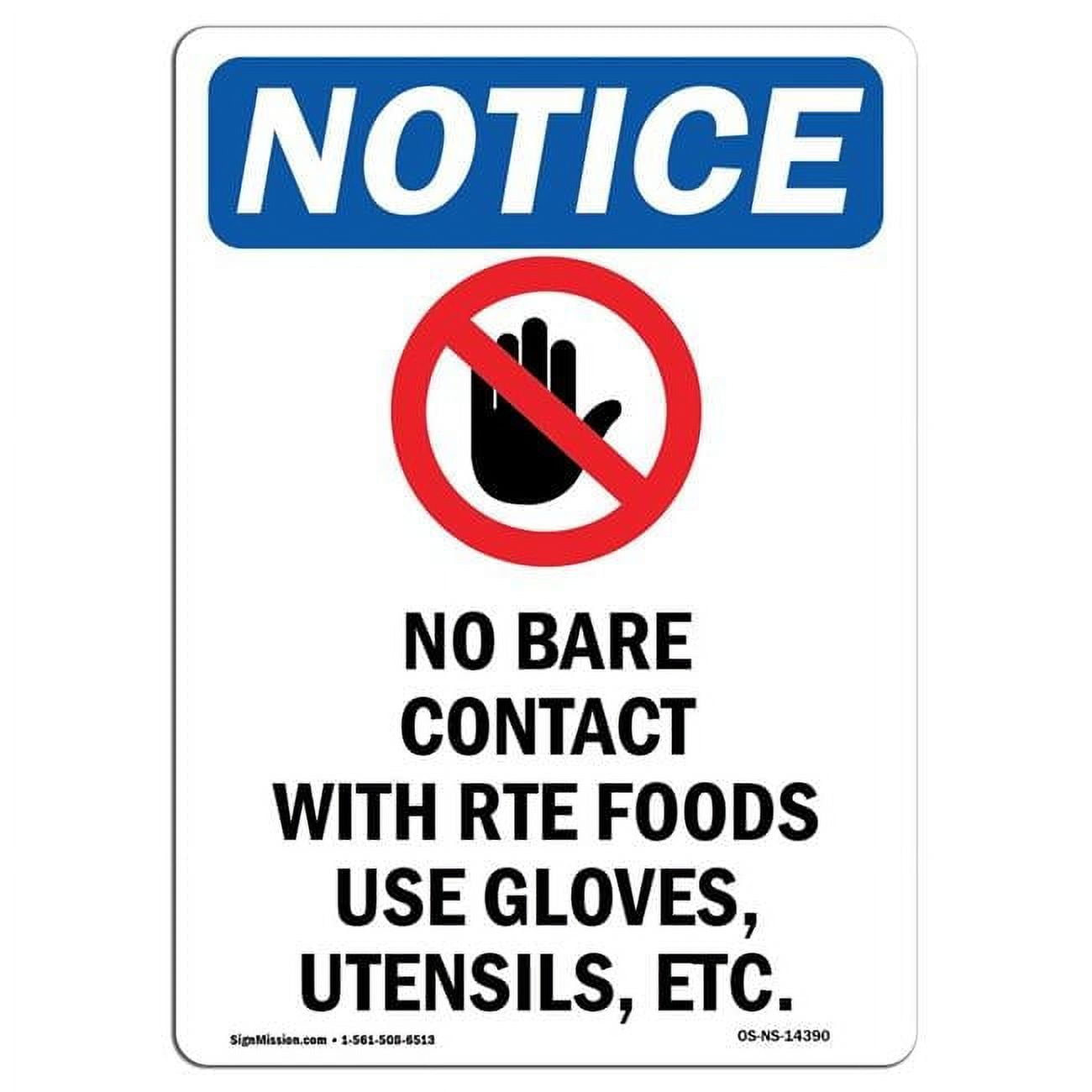 12 x 18 in. OSHA Notice Sign - No Bare Contact With - Walmart.com