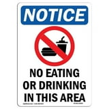 12 x 18 in. OSHA Notice Sign - No Eating or Drinking - Walmart.com