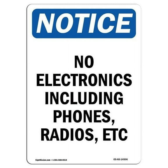 No Electronics Sign
