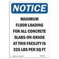 12 x 18 in. OSHA Notice Sign - Notice Maximum Floor Loading for All ...