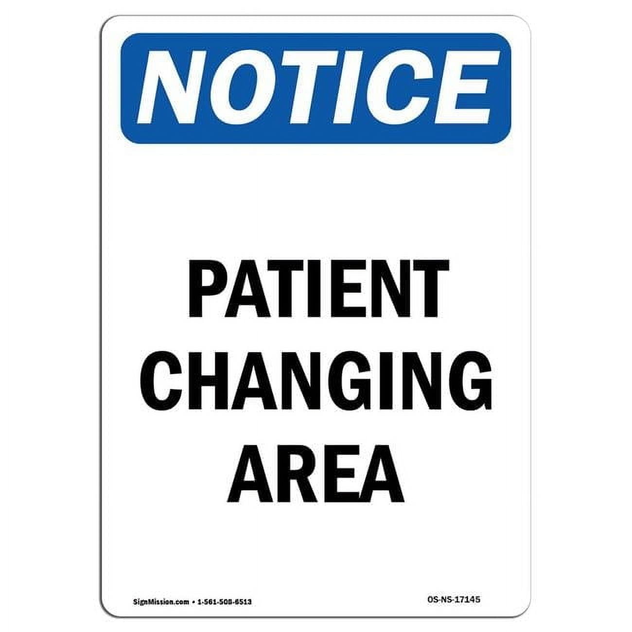12 x 18 in. OSHA Notice Sign - Patient Changing Area - Walmart.com