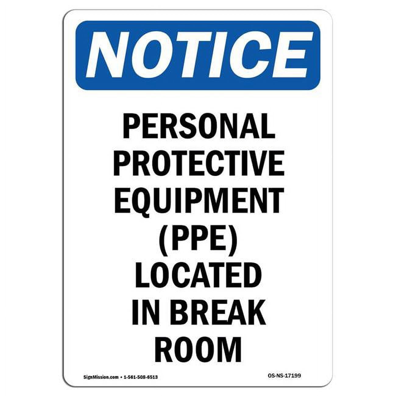 12 x 18 in. OSHA Notice Sign - Personal Protective Equipment - Walmart.com