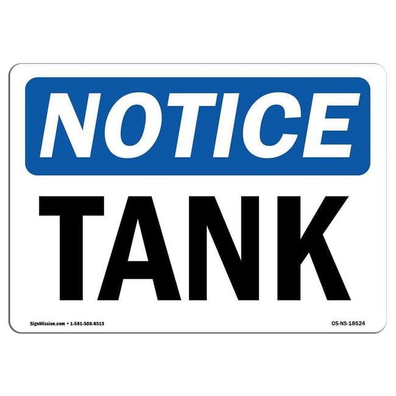 12 x 18 in. OSHA Notice Sign - Tank - Walmart.com
