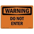 12 x 18 in. OSHA Warning Sign - Do Not Enter - Walmart.com