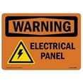 12 x 18 in. OSHA Warning Sign - Electrical Panel with Symbol - Walmart.com