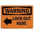 12 x 18 in. OSHA Warning Sign - Lock Out Here with Symbol - Walmart.com