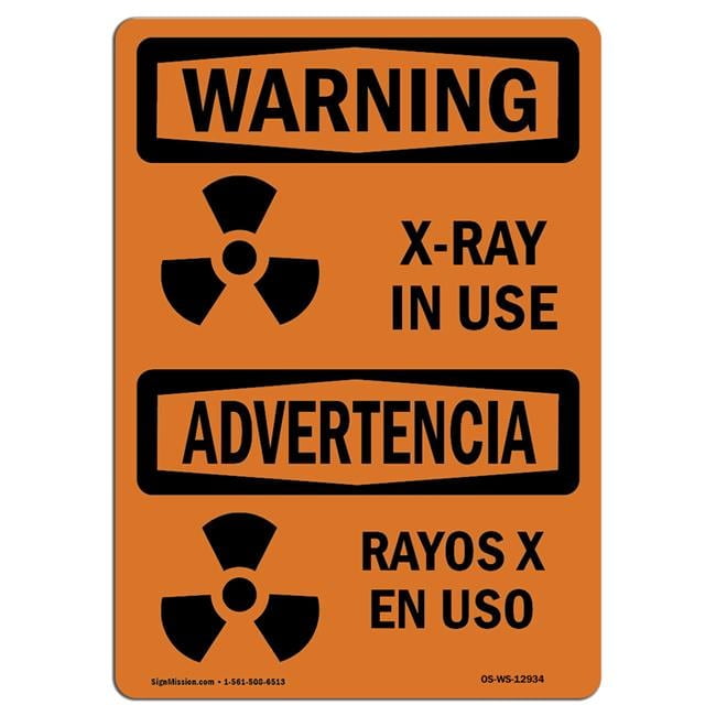 12 x 18 in. OSHA Warning Sign - X-Ray in Use - Walmart.com