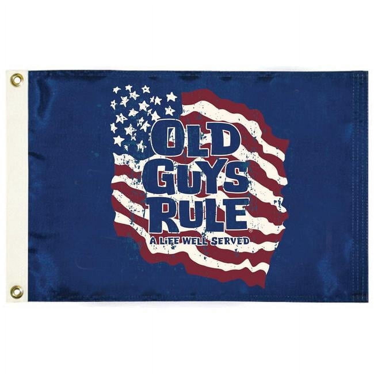 12 x 18 in. Old Guys Rule Life Well Served Nylon Flag - Walmart.com