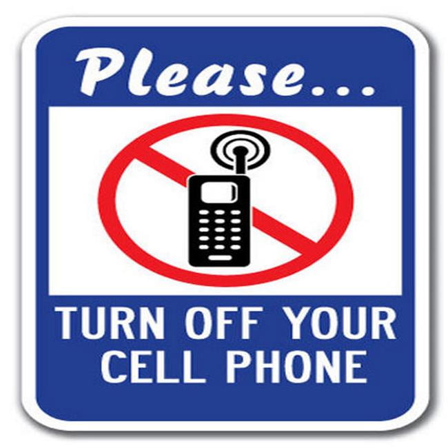 12 x 18 in. Please Turn Off Your Cell Phone Heavy Gauge Aluminum Sign ...