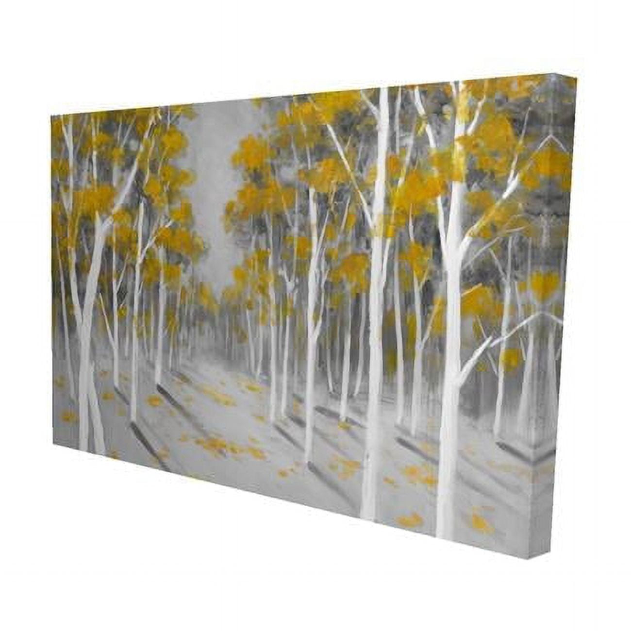 12 x 18 in. Yellow Birch Forest-Print on Canvas - Walmart.com
