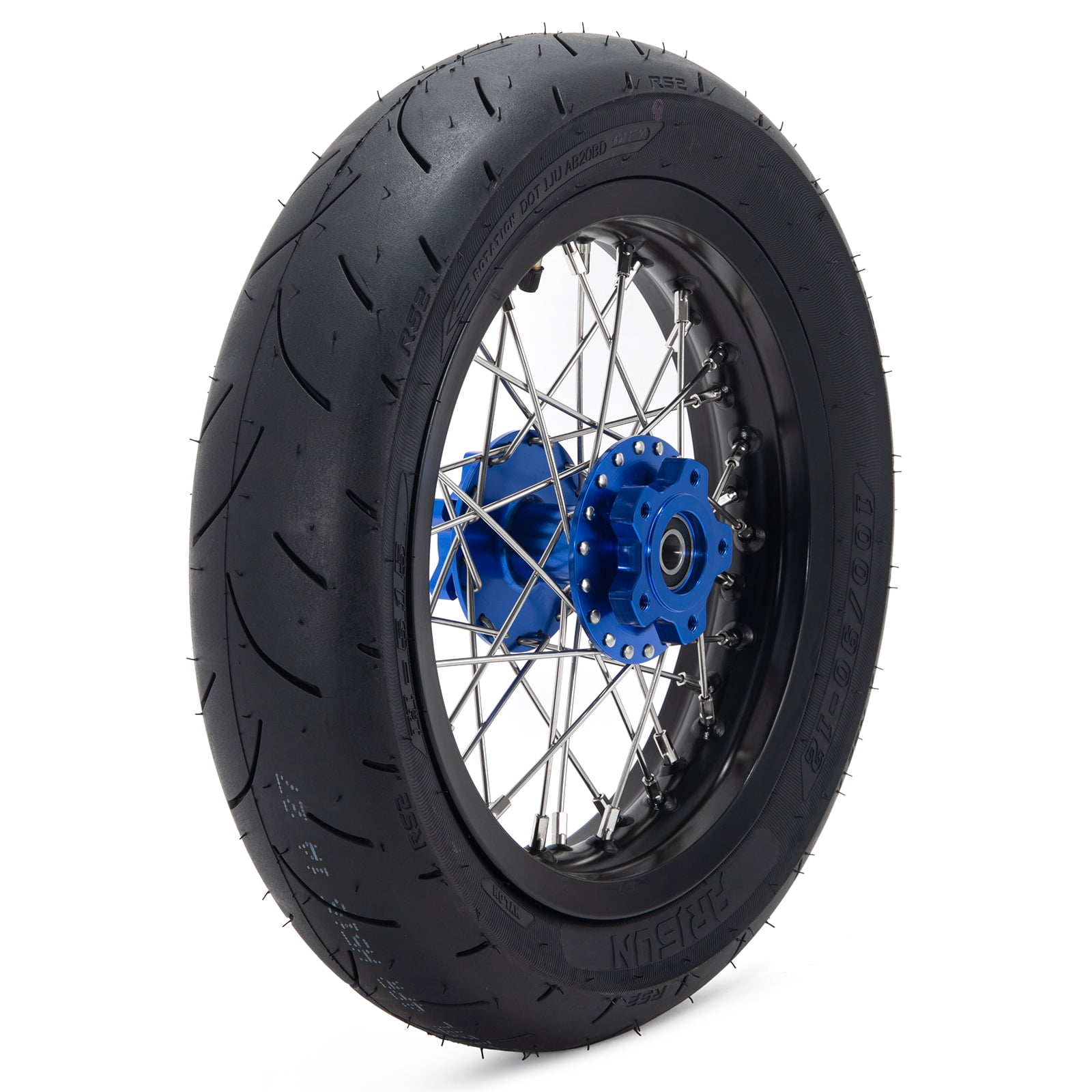 12" x 2.15" Rear Wheel Rim Blue Hub with Inner Tube for Talaria Sting ...