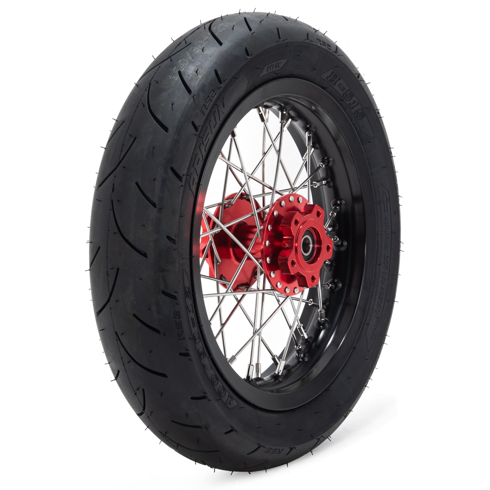 12" x 2.15" Rear Wheel Rim Red Hub with Inner Tube for Talaria Sting ...