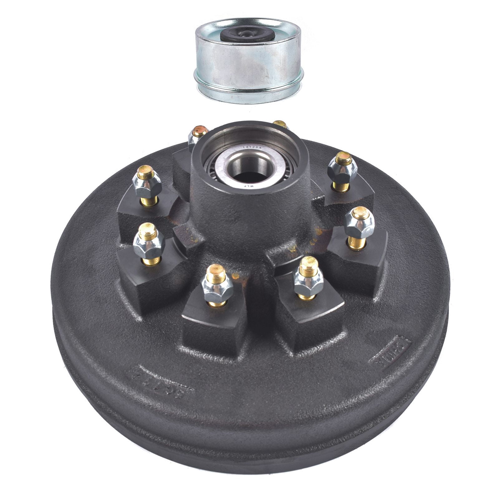 12" x 2" Trailer Brake Hub Drum Kit - 8 on 6.5" Bolt Pattern, 7000 lb ...