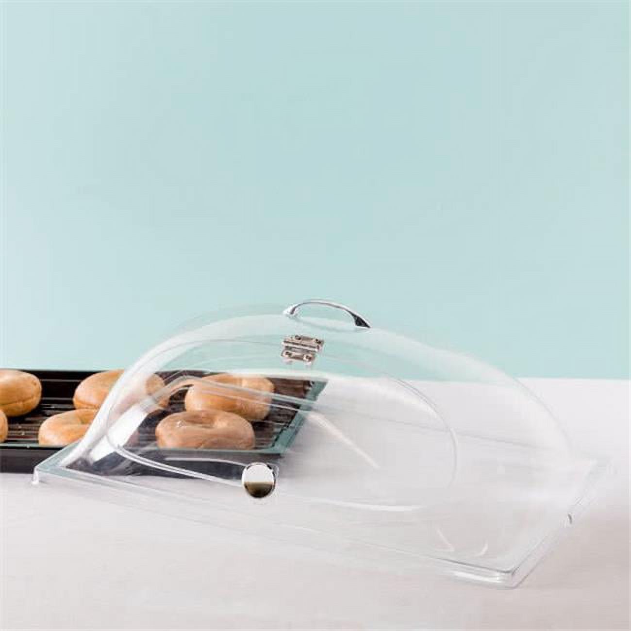 12 x 20 in. Bakery Tray Dome with Hinge Green Tint Acrylic - Clear ...
