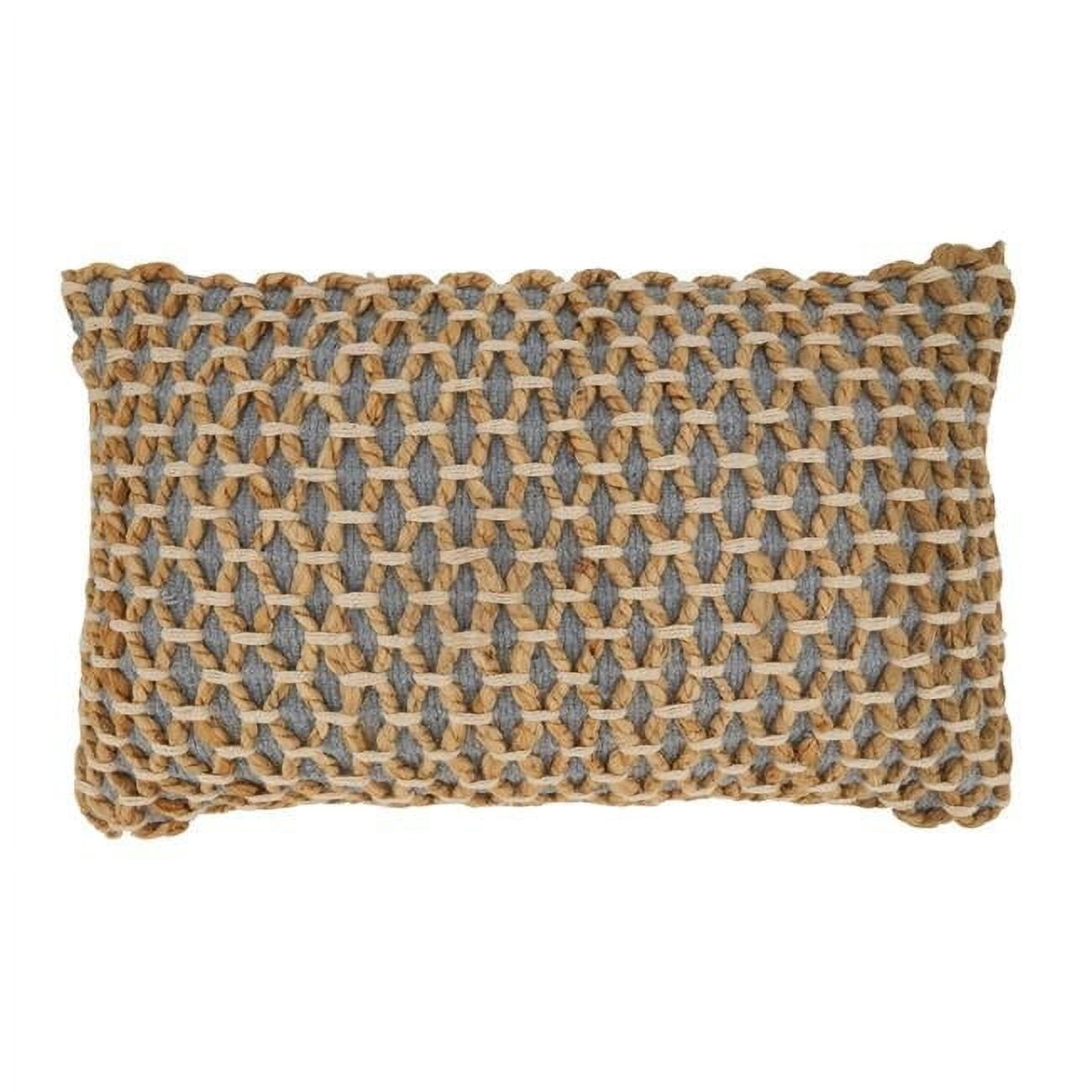 12 x 20 in. Rope Design Oblong Pillow Cover, Grey - Walmart.com