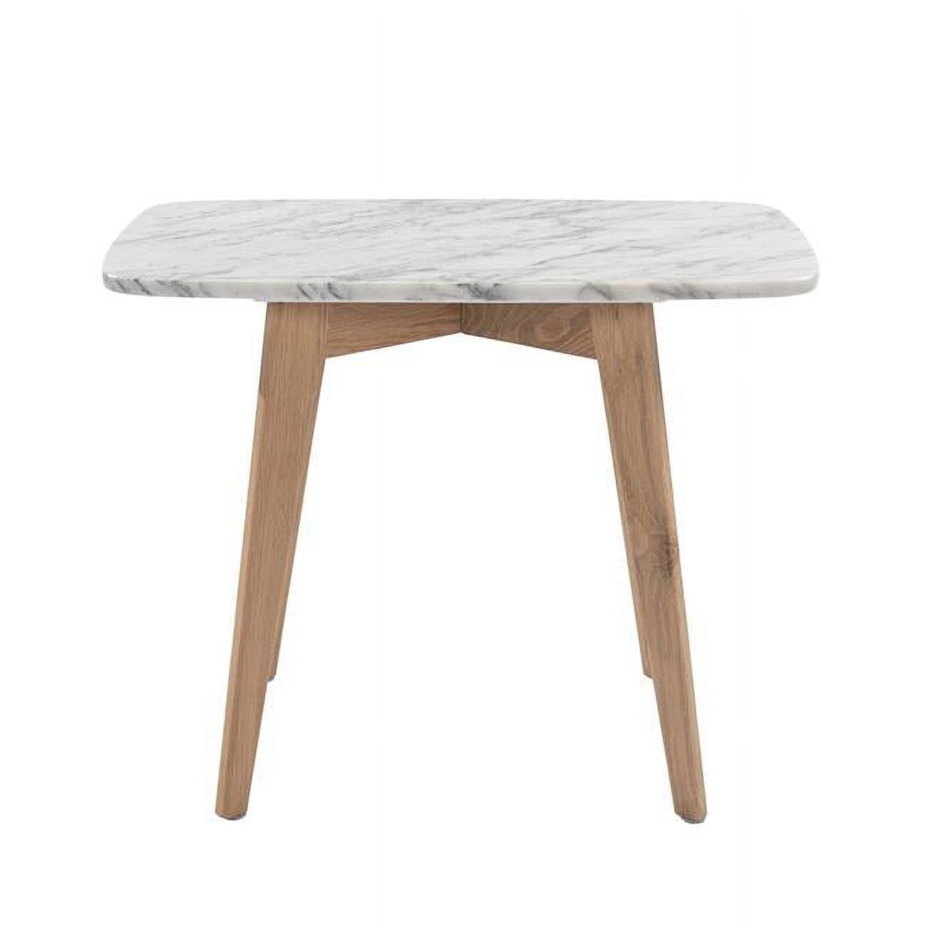 12 x 21 in. Cima Rectangular Italian Carrara White Marble Table with ...