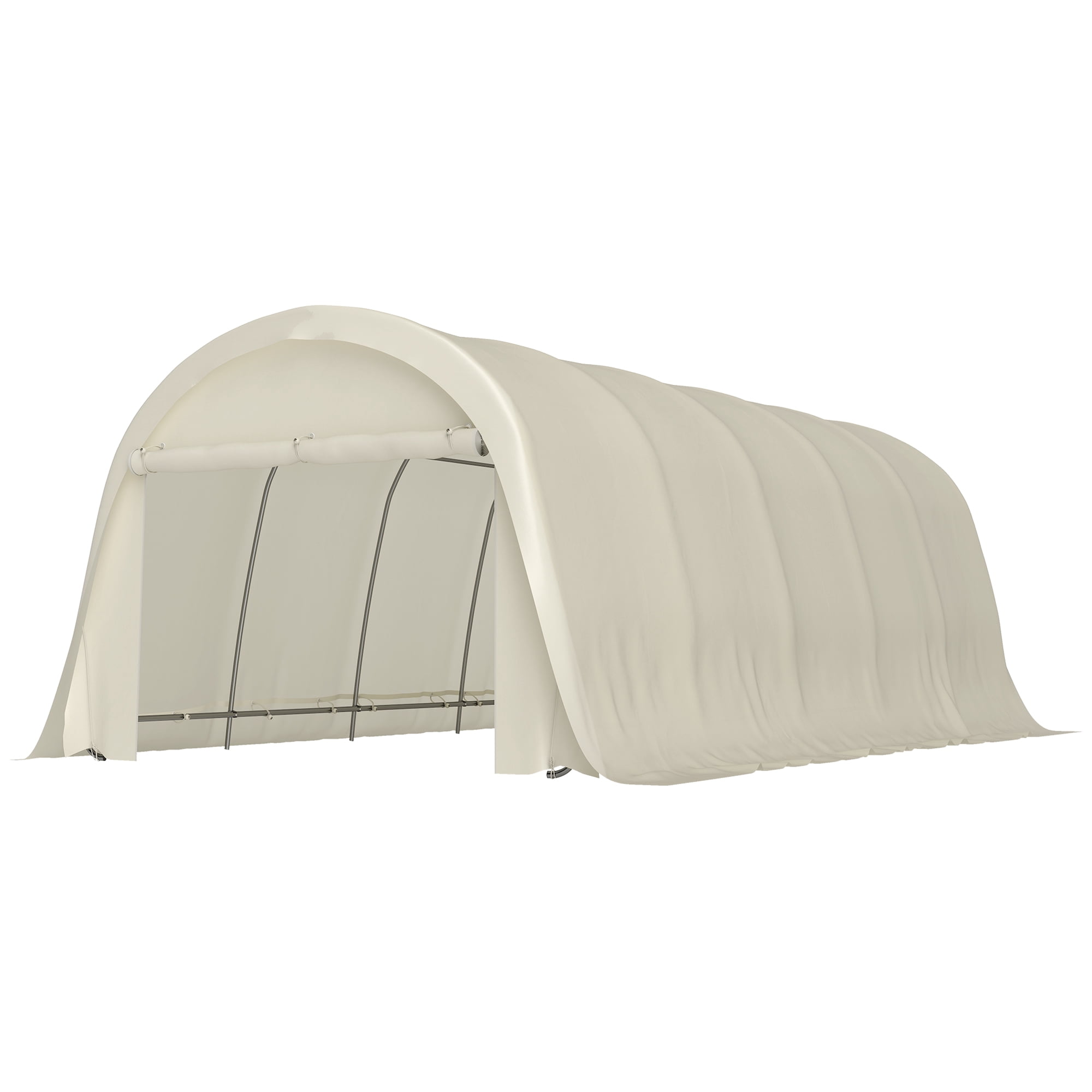 12' x 23.6' Heavy Duty Carport, UPF50+ Portable Garage Car Canopy Tent ...