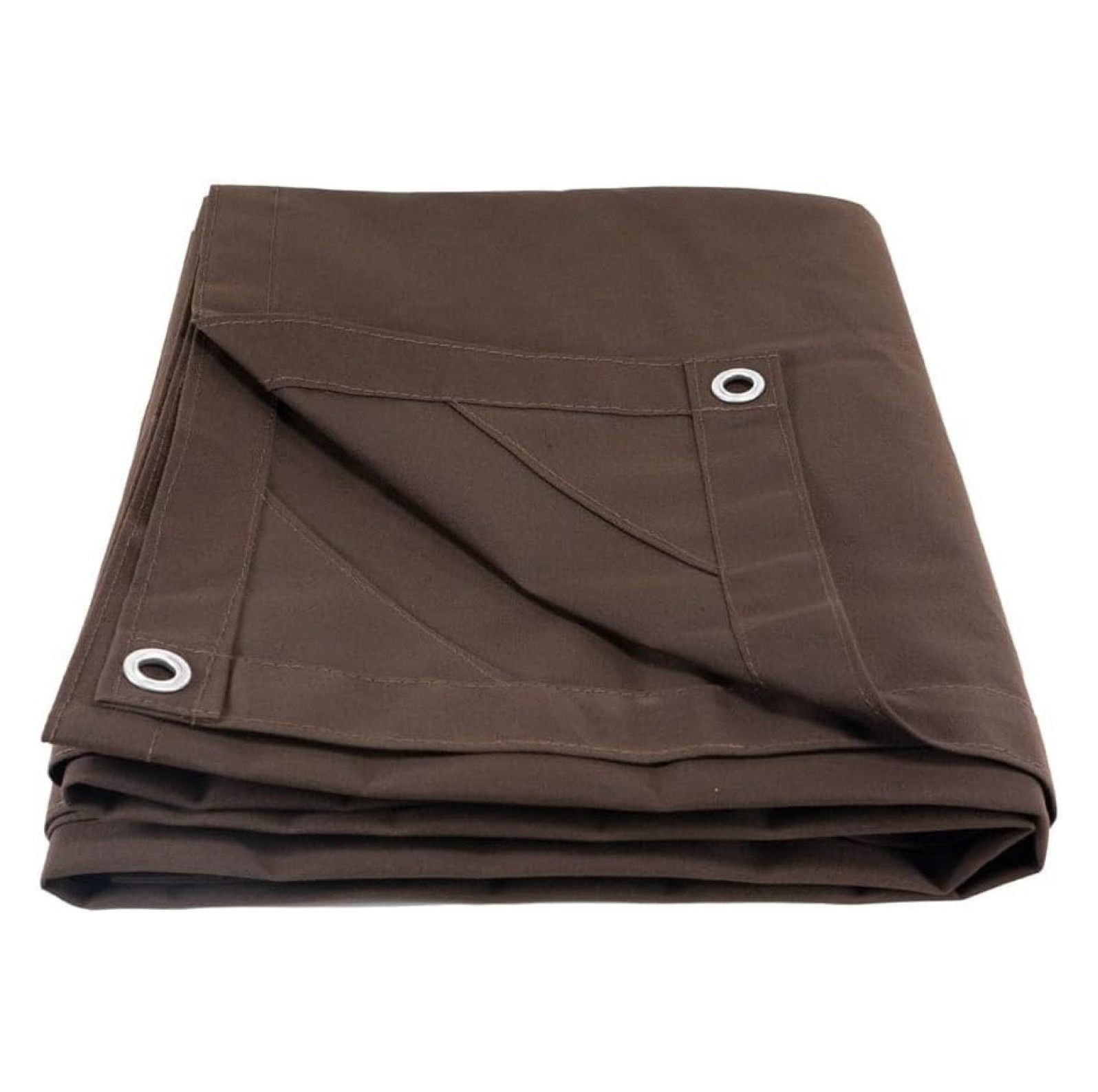 12' x 24' Dark Brown 12oz Canvas Tarp with Grommets - Water Resistant - Heavy Duty Canvas Tarps ...
