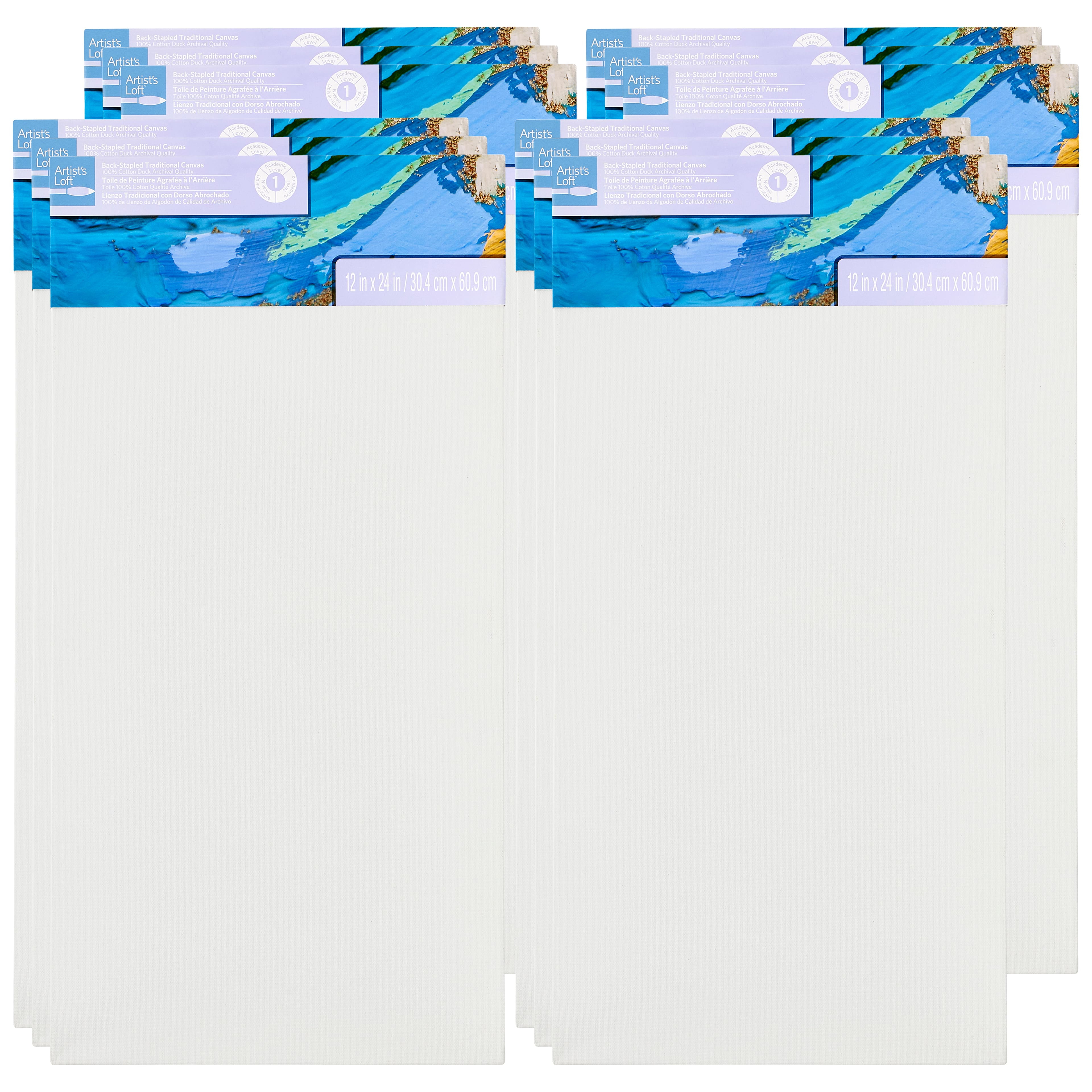 12" x 24" Level 1 Back Stapled Traditional Canvas by Artist's Loft ...