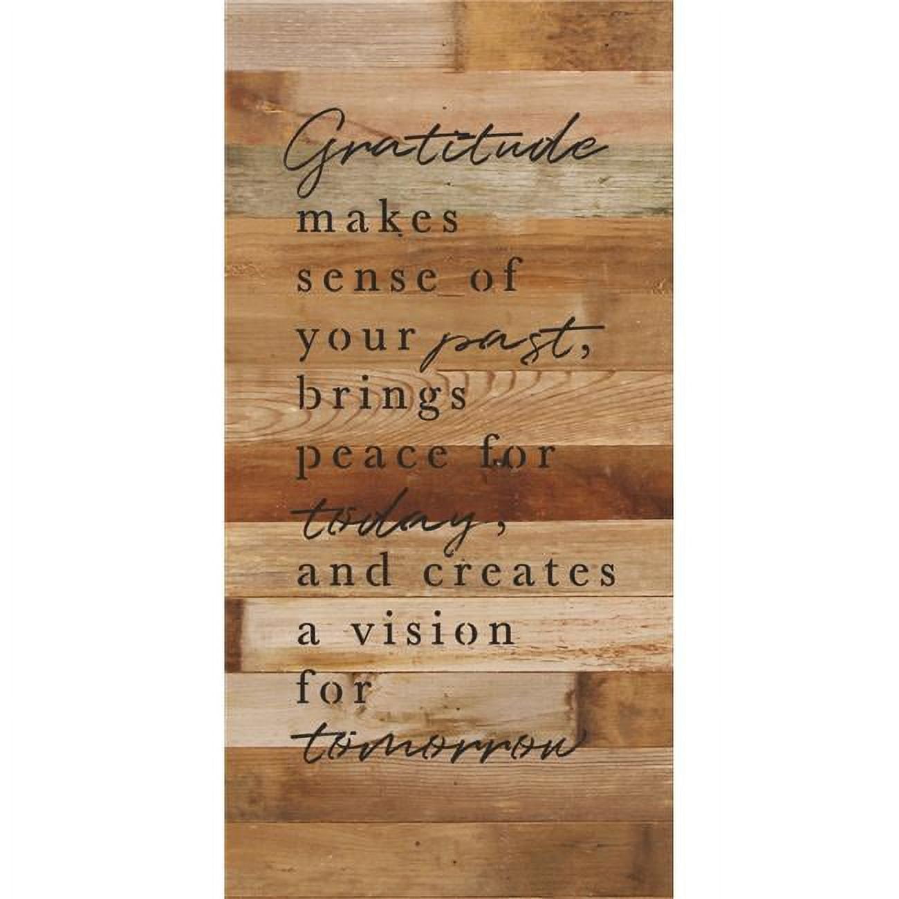 12 x 24 in. Gratitude Peace Vision Reclaimed Wood Wall Decor Sign ...