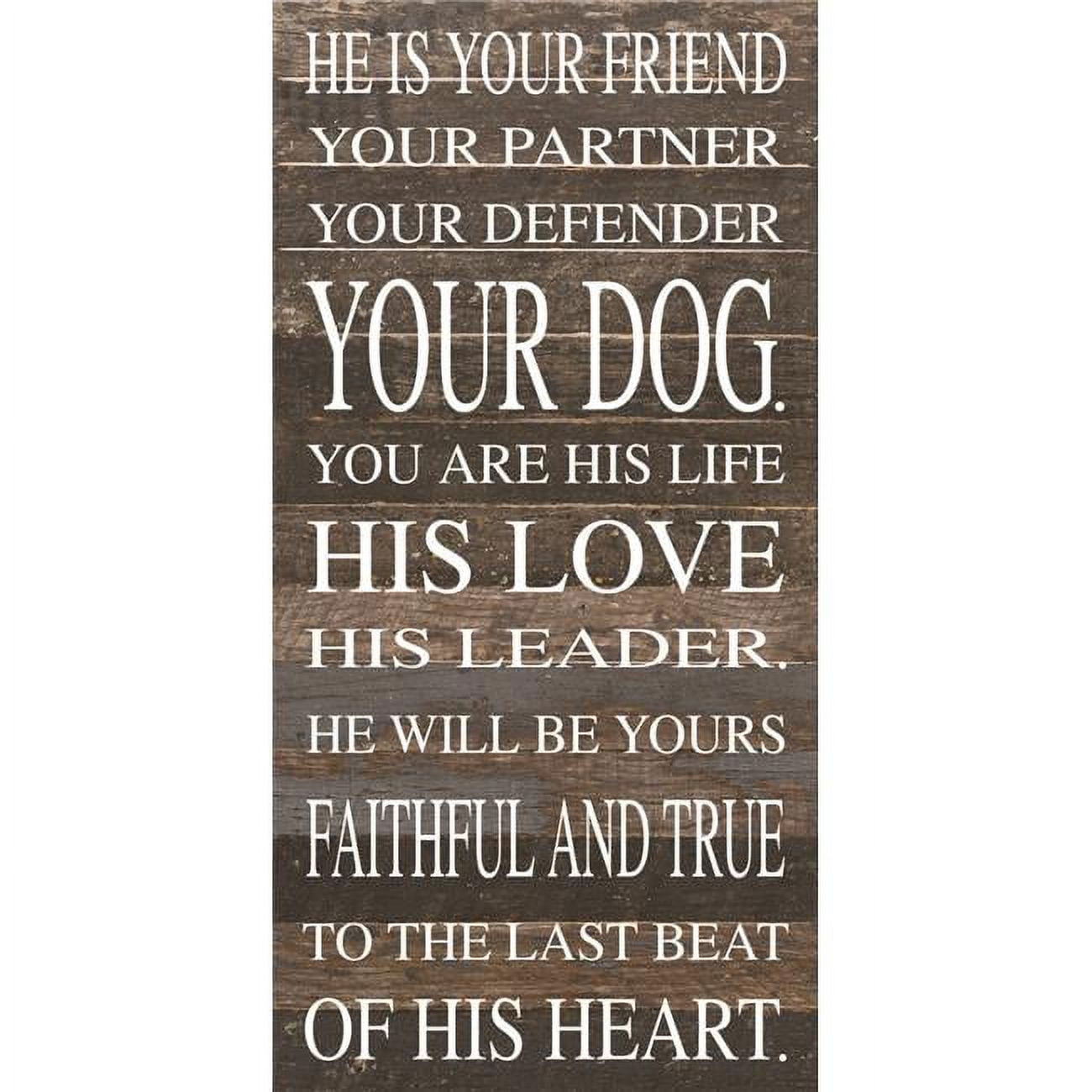 12 x 24 in. He is Your Friend - Your Partner - Your Dog Reclaimed Wood ...