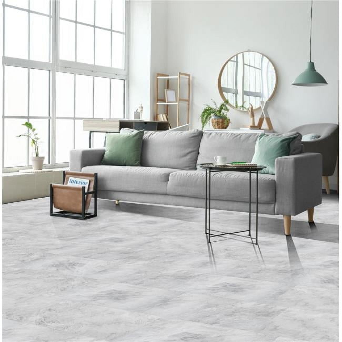 12 x 24 in. Palazzo Self Adhesive Vinyl Floor Tile, Quarry Stone - 40 ...
