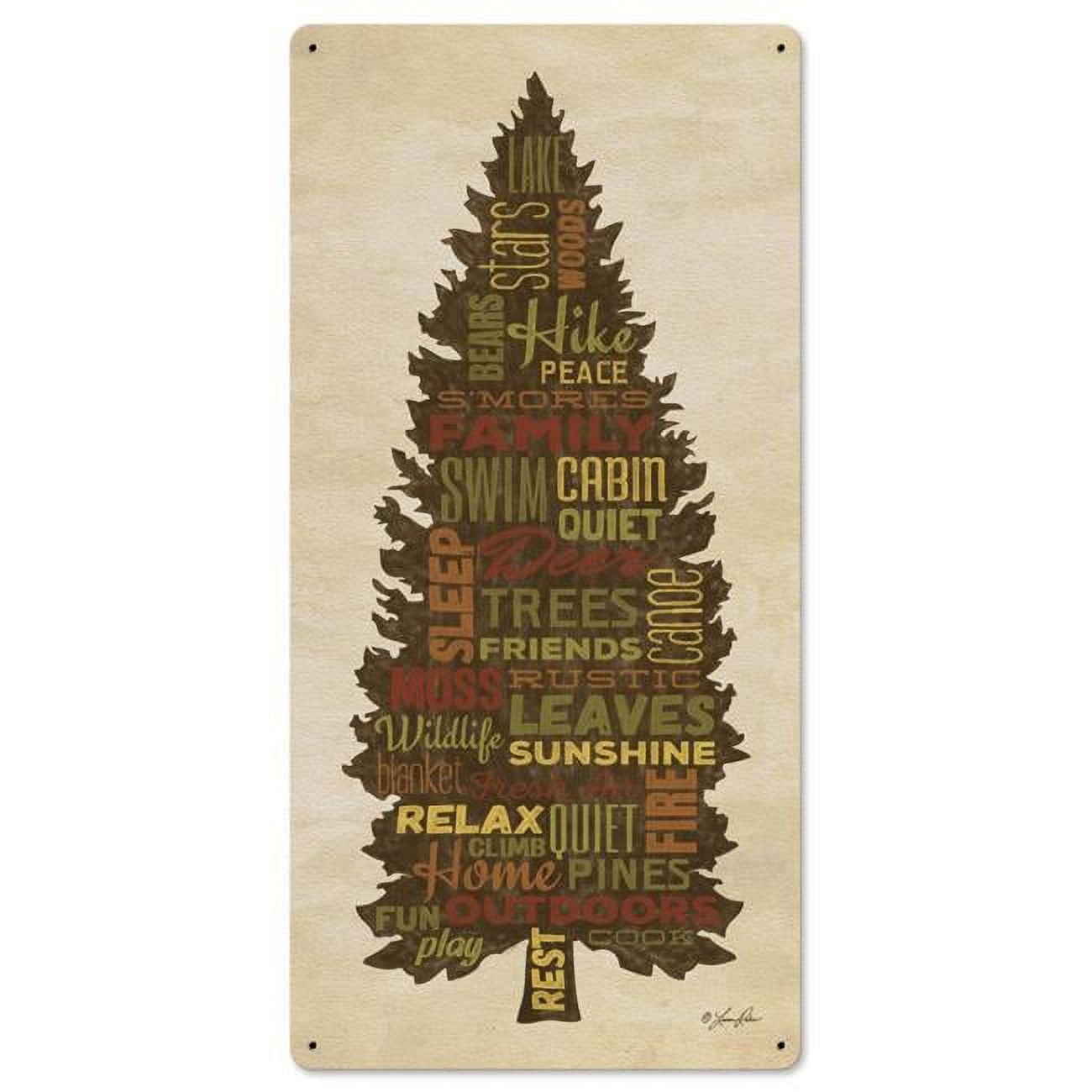 12 x 24 in. Tree Outdoor Words Satin Sign - Walmart Business Supplies