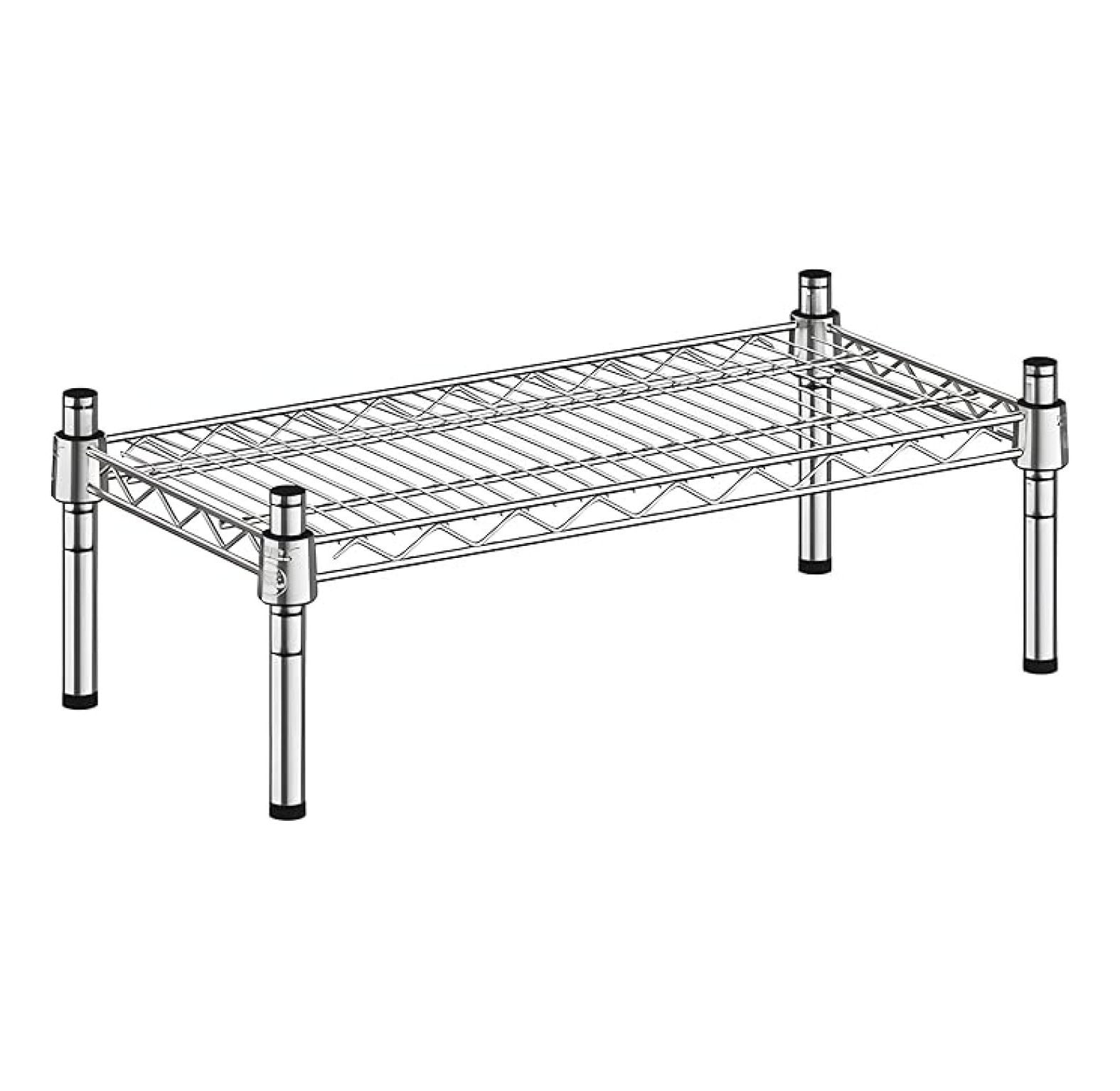 12" x 24" x 8" Wire Storage Shelf, Dunnage Rack, 1 Tier Small Shelf ...