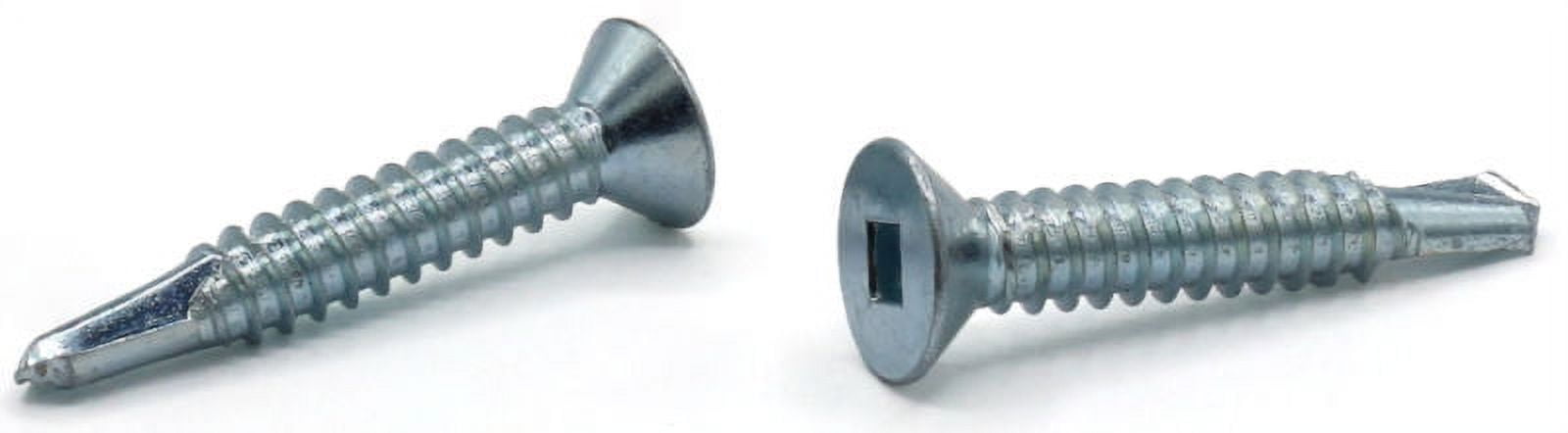 #12 x 3/4" Self-Drilling Screws / Square / Flat Head / Steel / Zinc ...