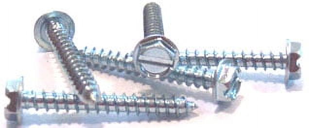 #12 x 3" Type AB Self-Tapping Screws / Slotted / Hex Washer Head ...