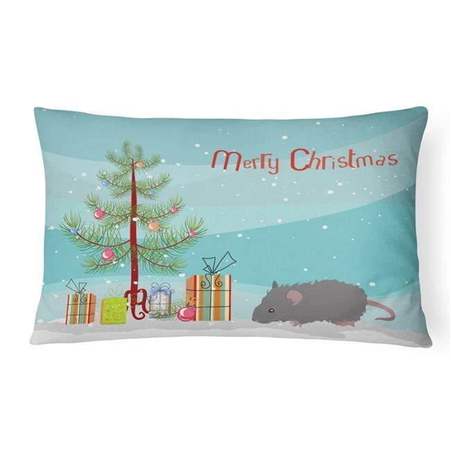 12 x 3 x 16 in. Australian Long Coated Mouse Merry Christmas Canvas ...