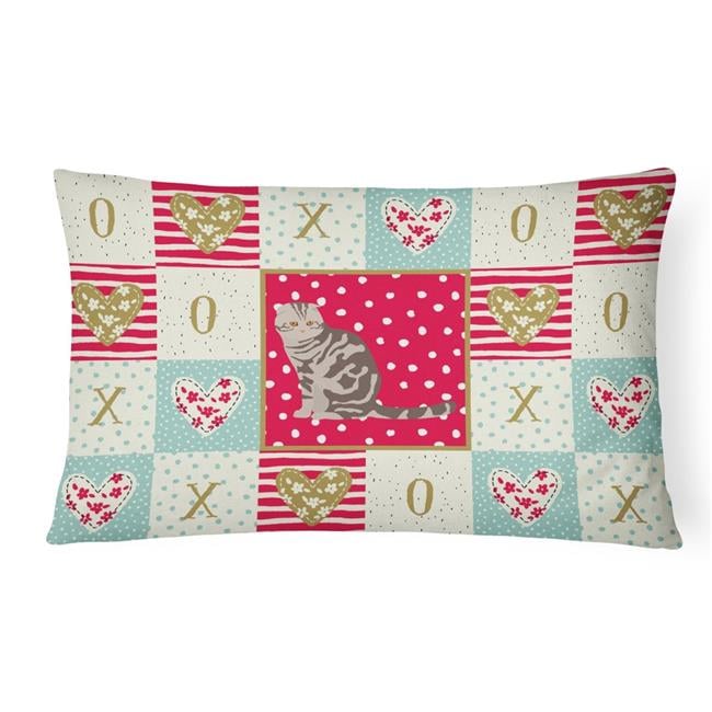 12 x 3 x 16 in. Foldex Exotic Fold Cat Love Canvas Fabric Decorative ...