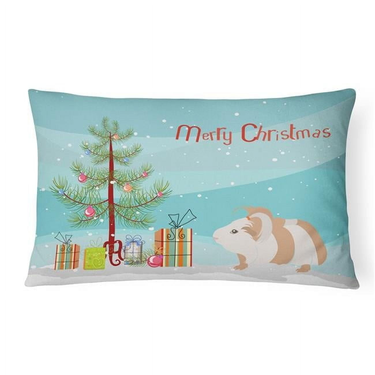 12 x 3 x 16 in. Silkie Guinea Pig Merry Christmas Canvas Fabric ...