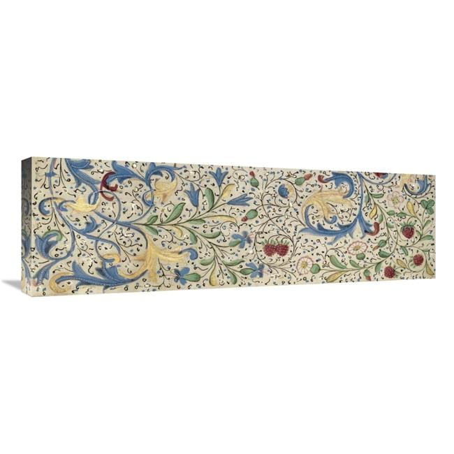 12 x 36 in. Border Detail - Horizonal Panel - Adam & Eve Eating the ...