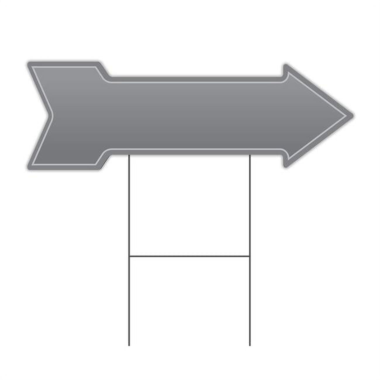 12 x 36 in. Corrugated Plastic Double Sided Arrow Sign - Gray - Walmart.com