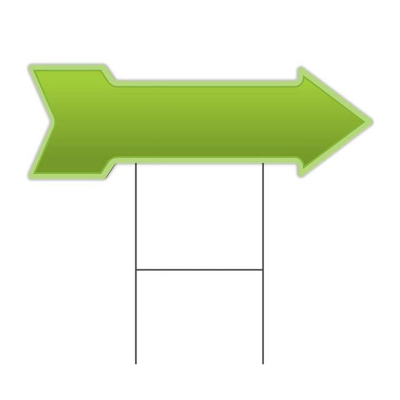 12 x 36 in. Corrugated Plastic Double Sided Arrow Sign - Lime Green ...